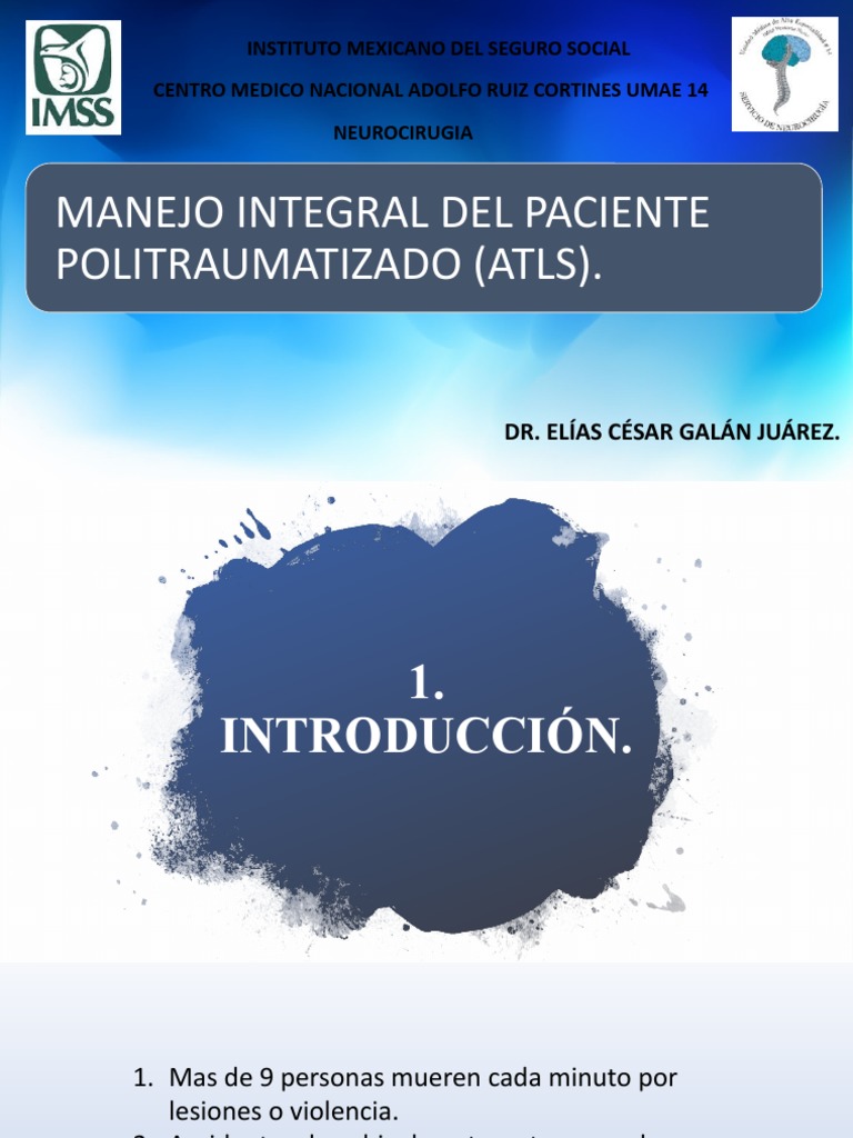 Manejo Integral Del Paciente Politraumatizado (ATLS) | PDF | Lesión ...