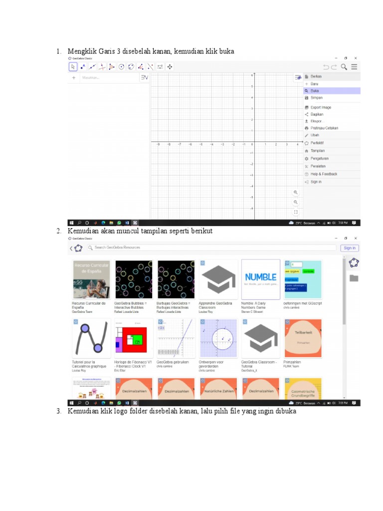 Cara Membuka File Geogebra | PDF