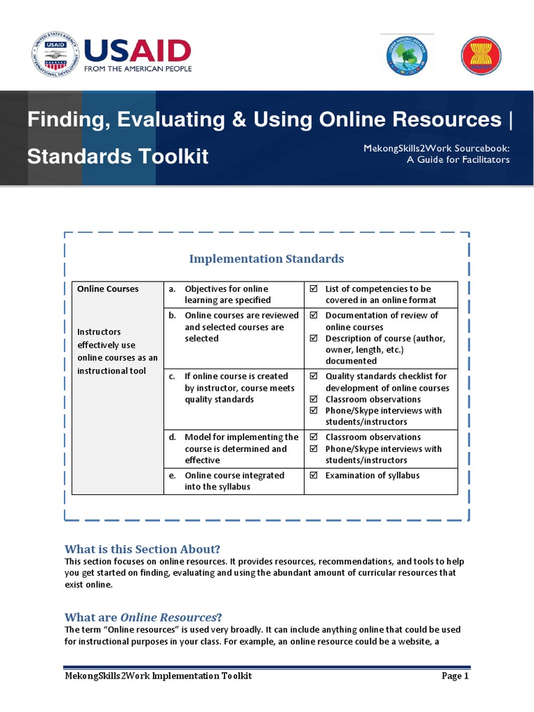 6 - Finding Evaluating and Using Online Resources - FINAL | PDF ...