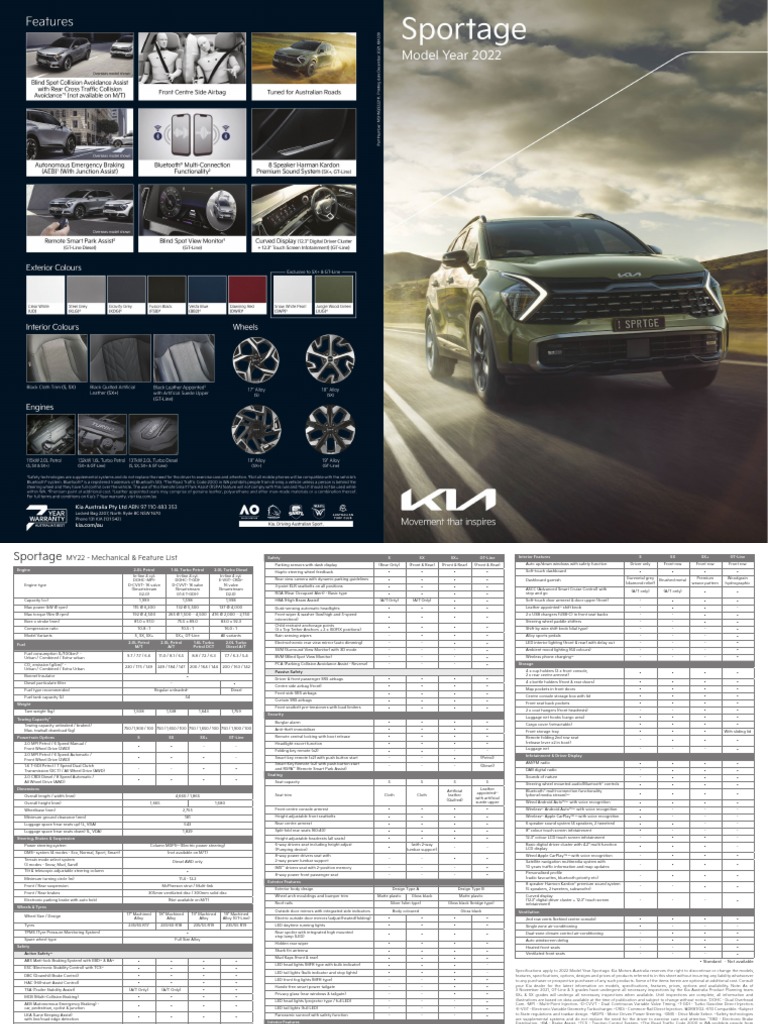 Kia Sportage Brochure | PDF | Anti Lock Braking System | Automatic ...