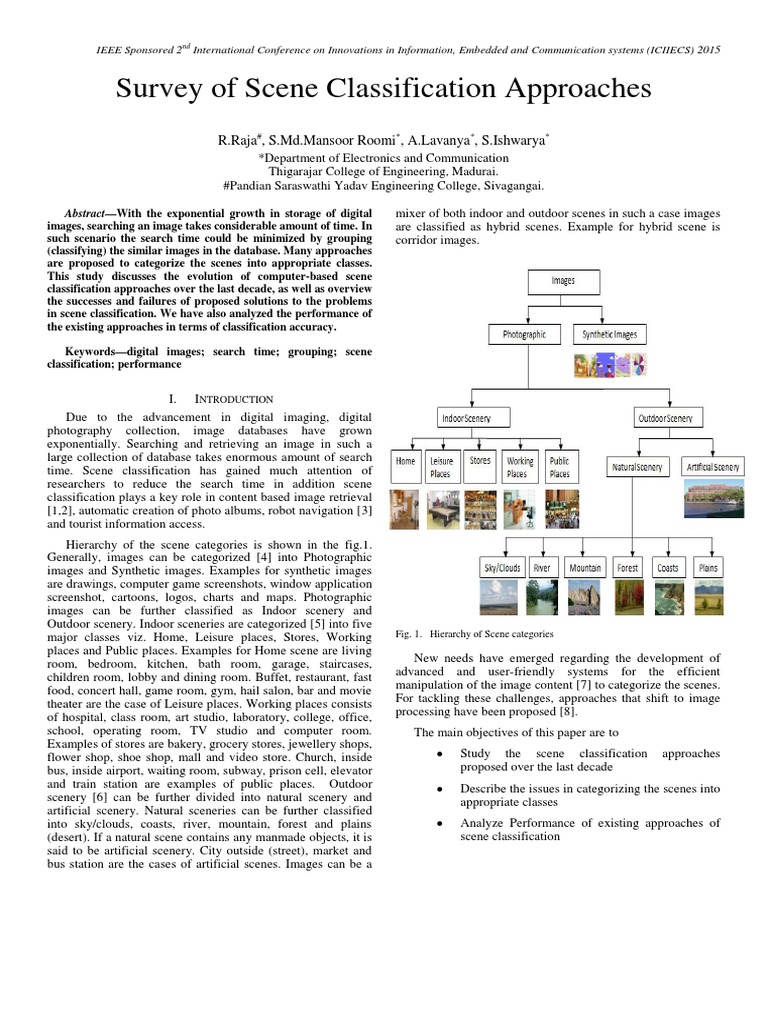 Survey On Scene Classification Approaches | PDF | Computer Vision | Vision