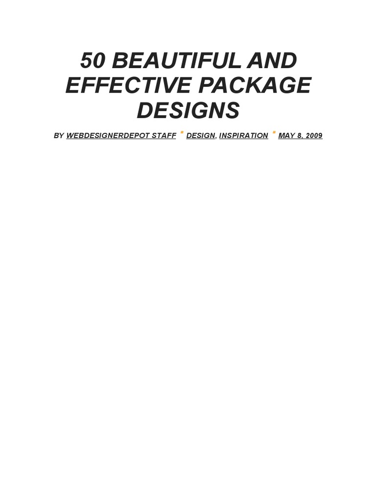 50 Beautiful and Effective Package Designs | PDF