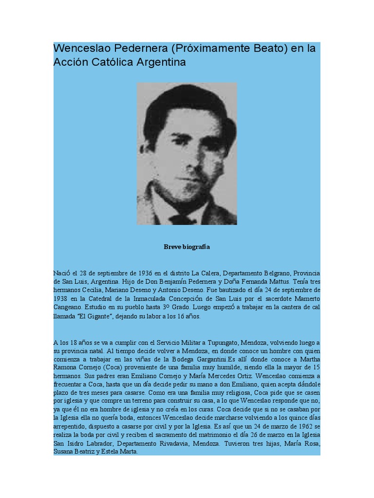 Biografía de Wenceslao Pedernera | PDF
