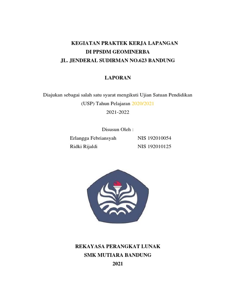 Contoh Laporan PKL RPL | PDF