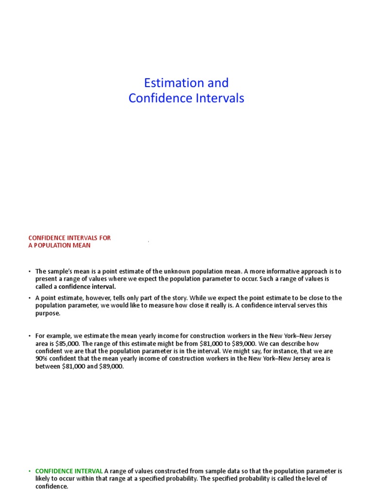 7-Confidence Interval | PDF | Standard Deviation | Confidence Interval