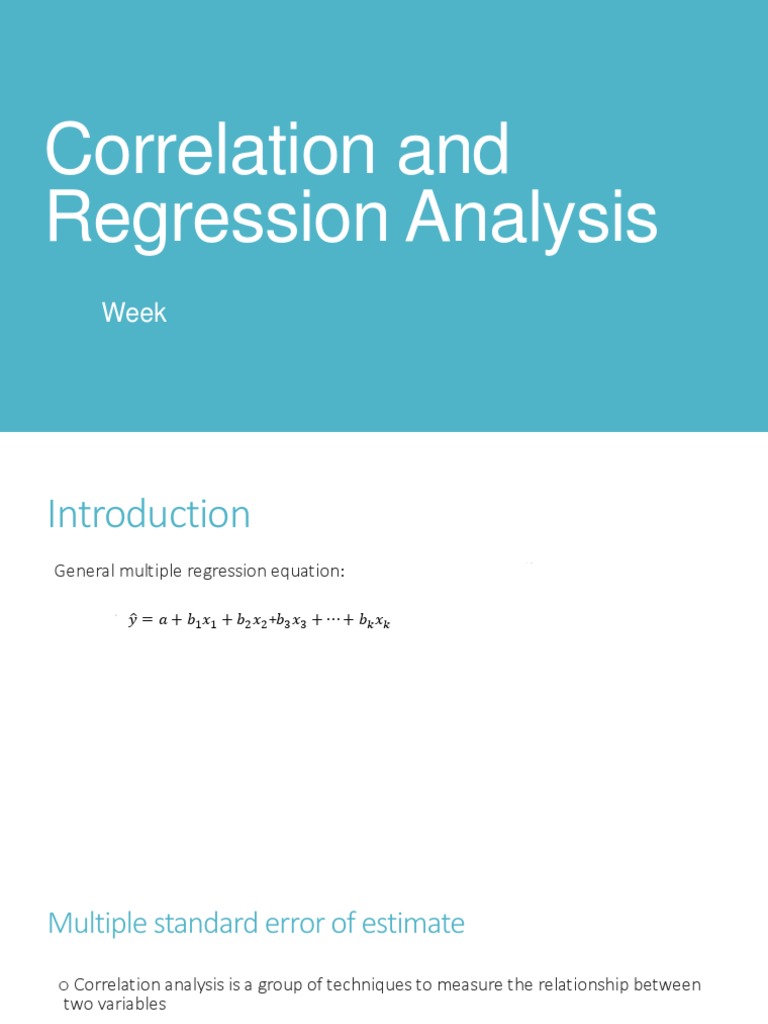 Correlation and Regression Analysis Guide | PDF | Regression Analysis ...