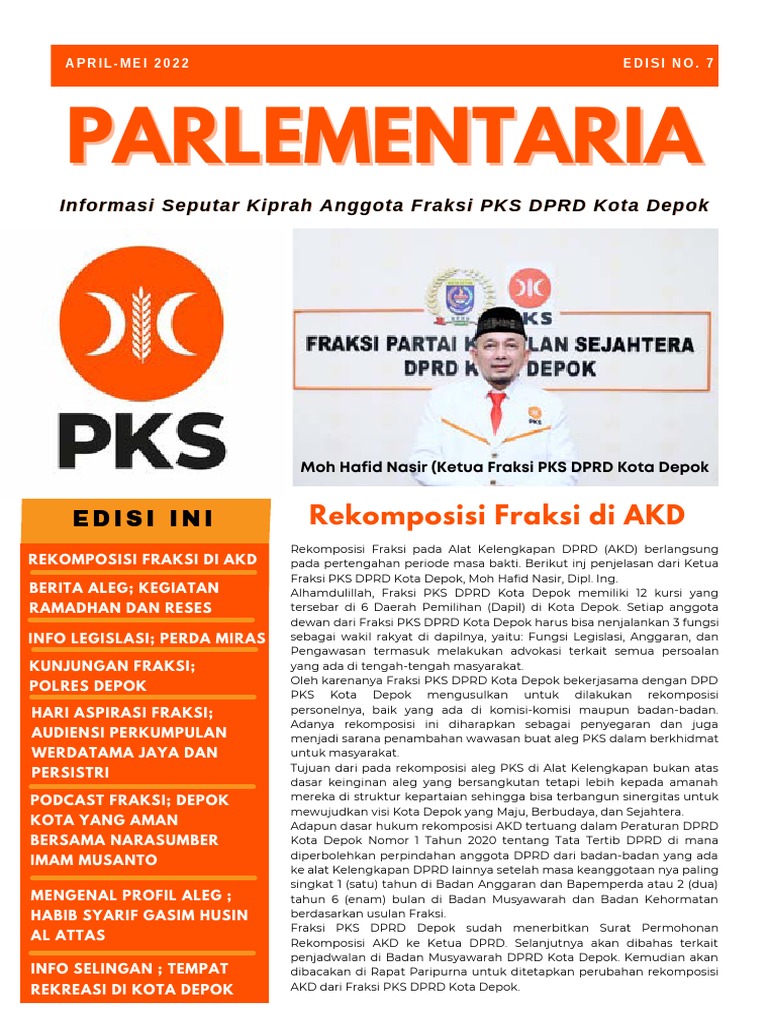 Buletin Parlementaria FPKS Depok Edisi April Mei 2022 Compressed | PDF