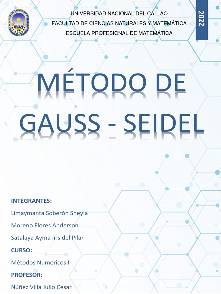 Metodo de GAUSS SEIDEL | PDF | Ecuaciones | Programación de computadoras