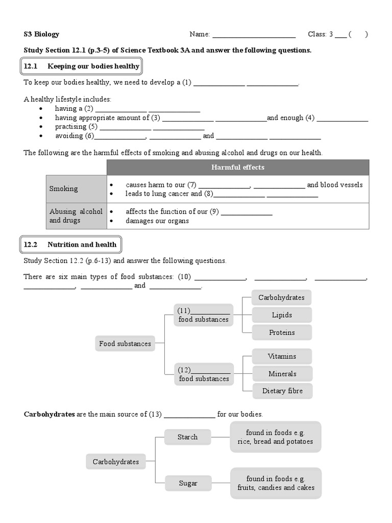 2021-22 Science (For Upcoming S.3 Bio) (QP) | PDF | Foods | Vitamin