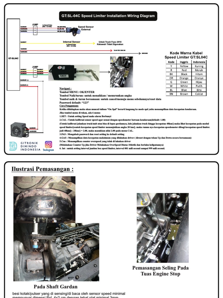 Skema Pemasangan Speed Limiter Fuso | PDF