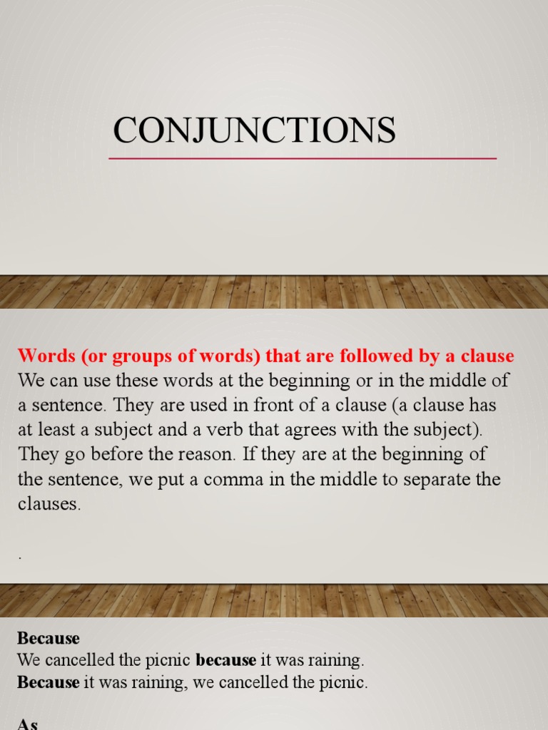 Conjunctions | PDF | Sentence (Linguistics) | Semantic Units