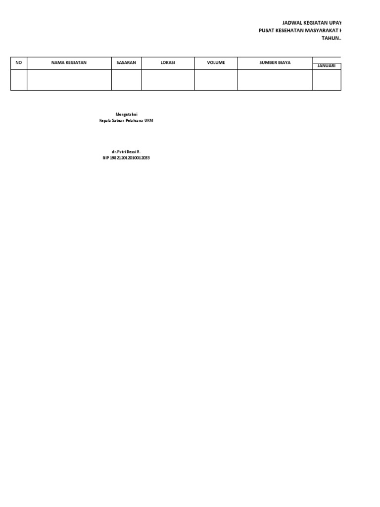 20 - 21 Format Jadwal Tahunan Dan Bulanan | PDF