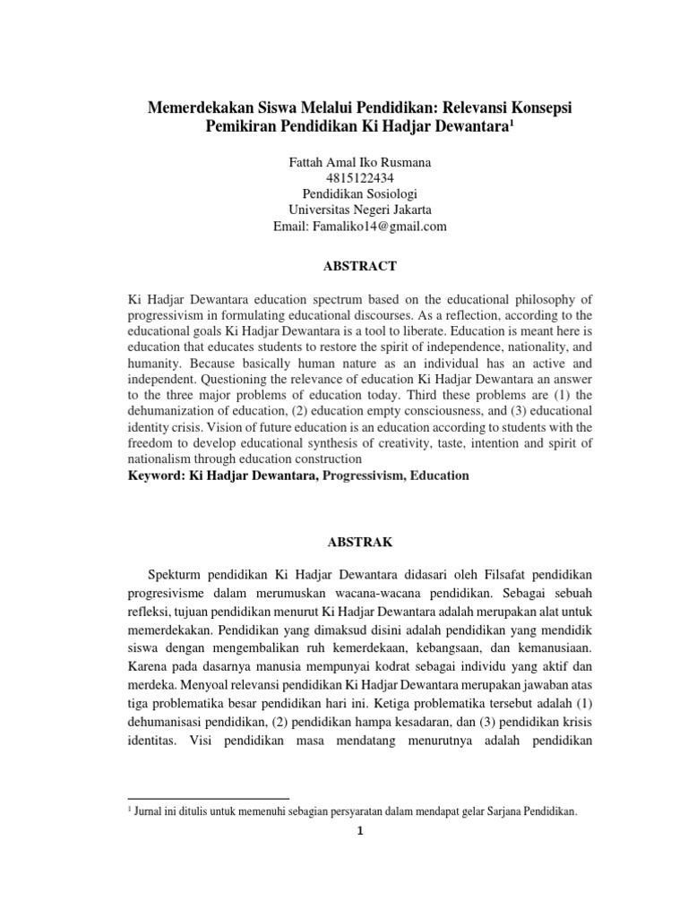 RELEVANSI PENDIDIKAN KH | PDF