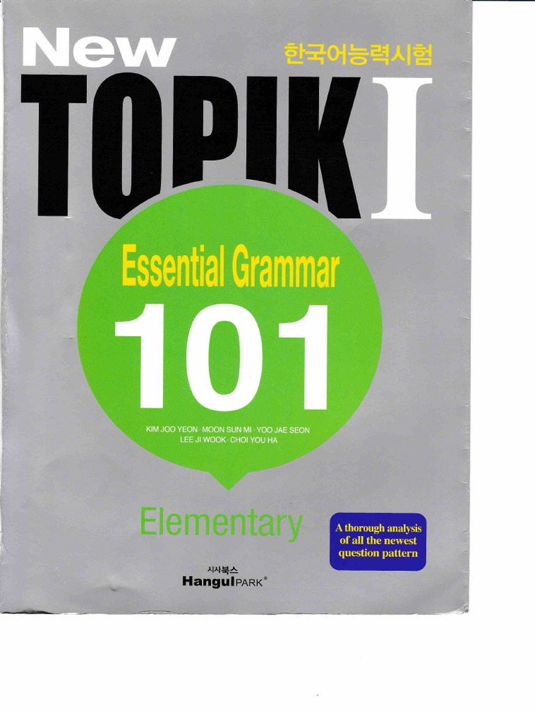 TOPIK 1 Essential Grammar 101 For Beginner | PDF