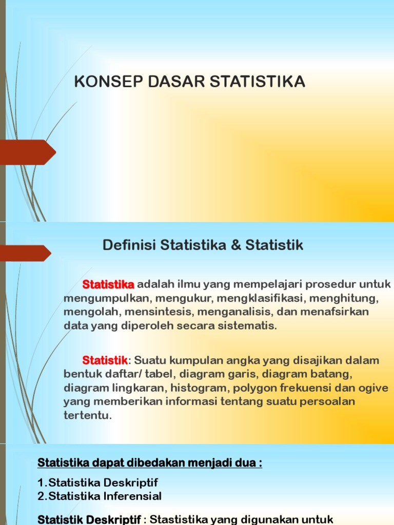 MENGERTI DASAR STATISTIKA | PDF