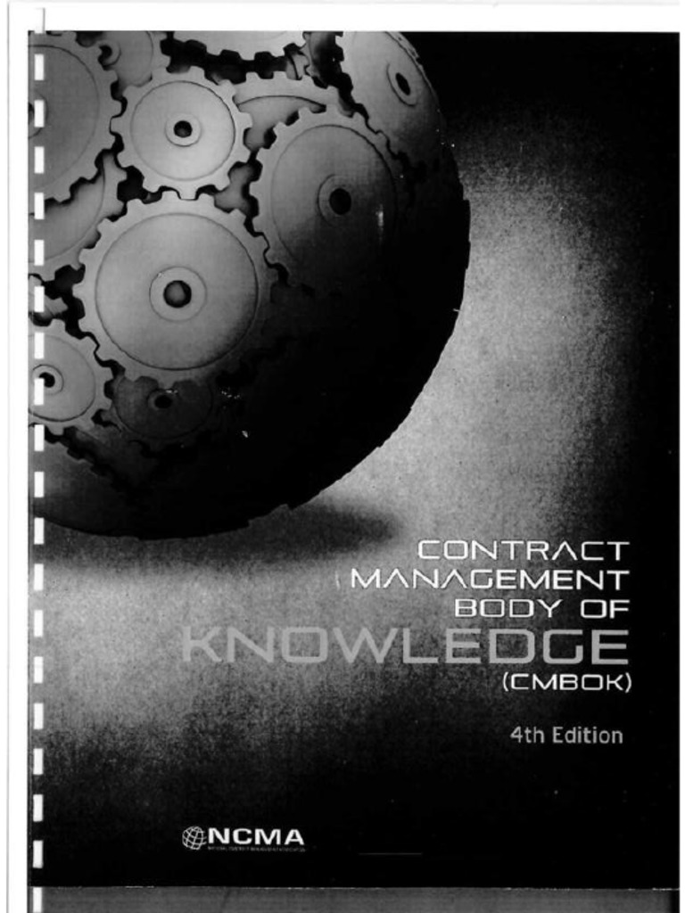 Contract Management Body of Knowledge 4th Edition 1pdf PDF Free | PDF