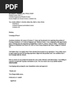 NDP Application Letter | PDF