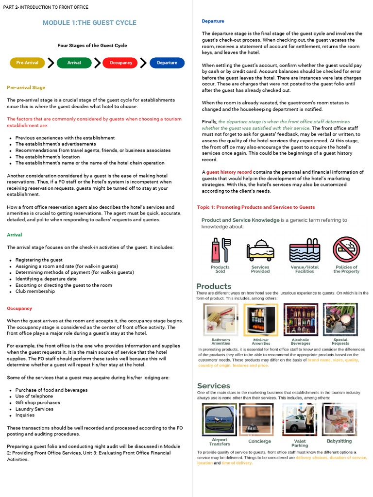 Four Stages of The Guest Cycle | PDF | Hotel | List Price