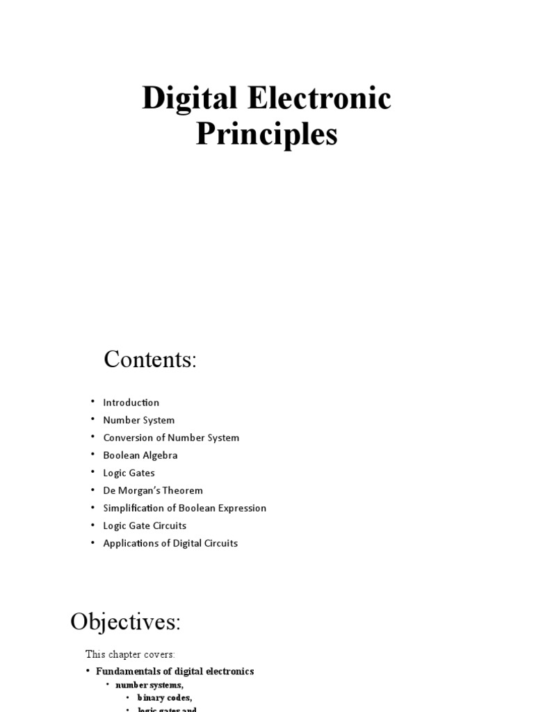 Digital Electronic Principles-1 | PDF | Logic Gate | Electrical Engineering