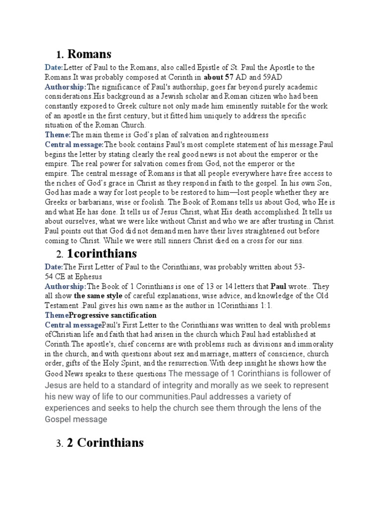 Paul's Letter | Download Free PDF | Paul The Apostle | Epistle To The ...