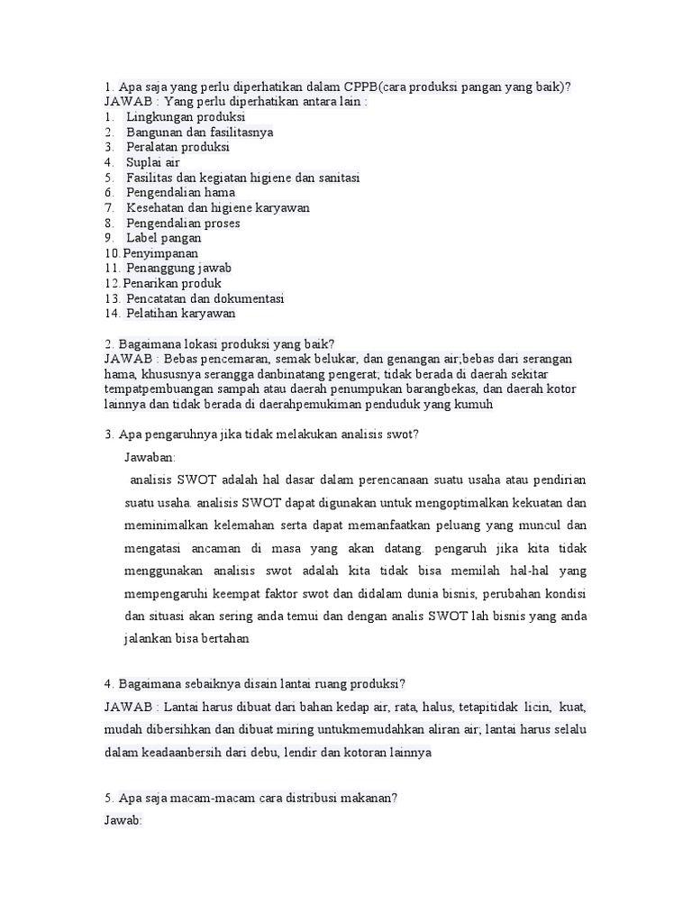 Apa Saja Yang Perlu Diperhatikan Dalam CPPB | PDF | Karier & Perkembangan | Kesehatan Holistik