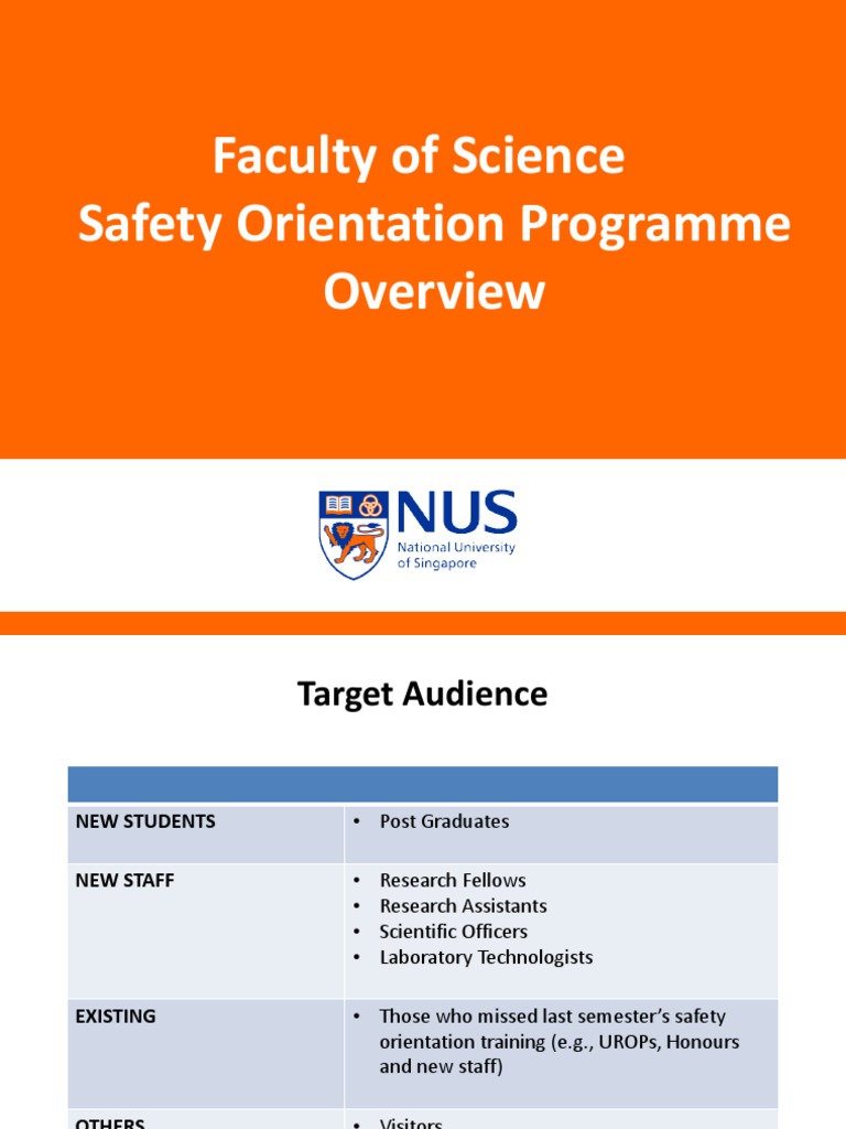 Science Faculty Safety Orientation | PDF | Laboratories