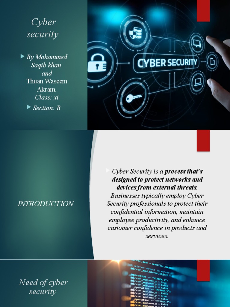 Cyber Safety PP Presentation For Class 11 | PDF | Malware | Security