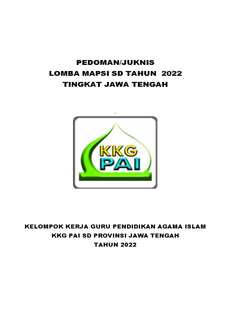 Pedoman Lomba MAPSI SD 2022 Jateng | PDF