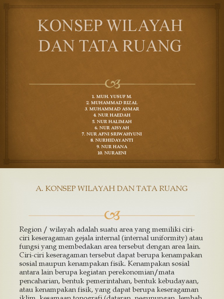 Konsep Wilayah Dan Tata Ruang | PDF