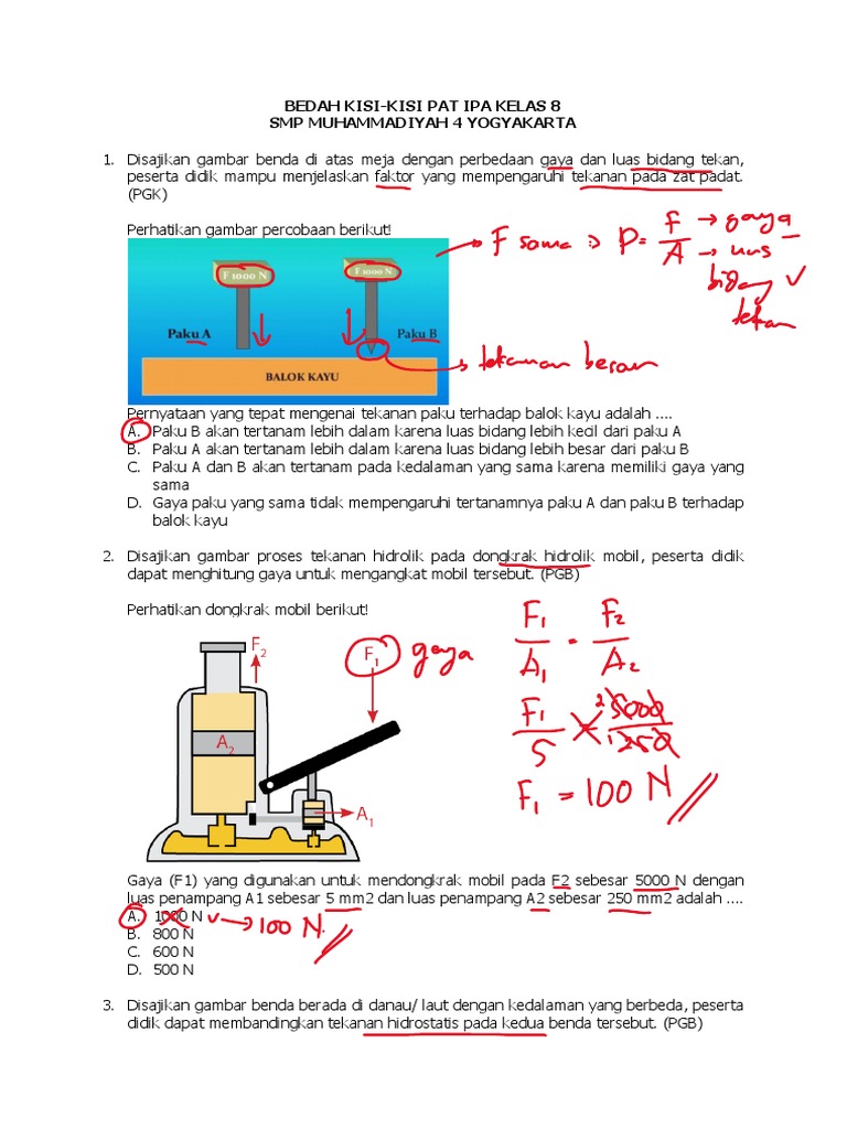 BEDAH KISI-KISI PAT IPA Kelas 8 2022 | PDF