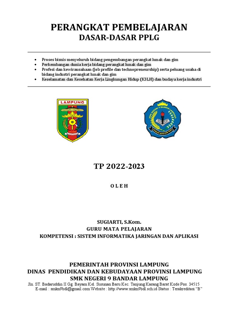 Alur Dan Tujuan Pembelajaran - PPLG | PDF | Komputer