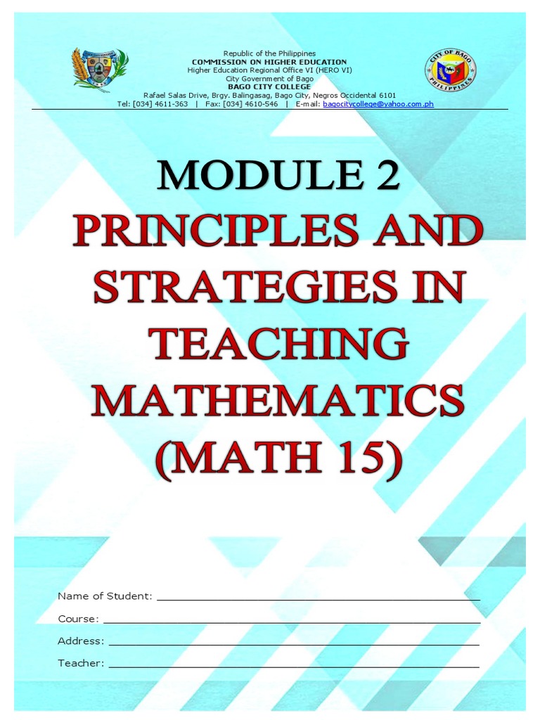 Module 2 Final Revised For Qa - Math 15 - Principles and Strategies in Teaching Mathematics ...