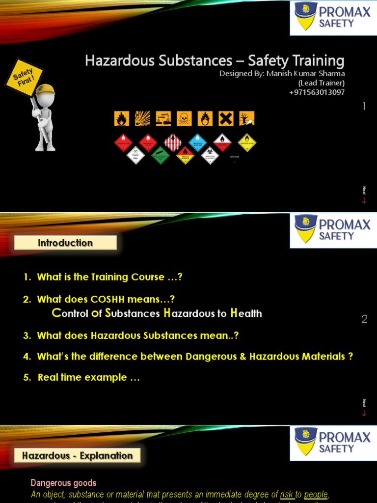 COSHH Training Overview and Guidelines | PDF | Personal Protective ...
