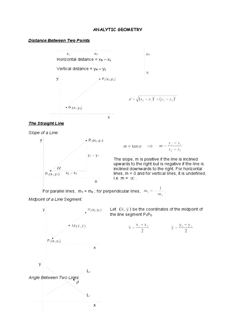 ANALYTIC GEOMETRY Handouts | PDF | Ellipse | Theoretical Physics