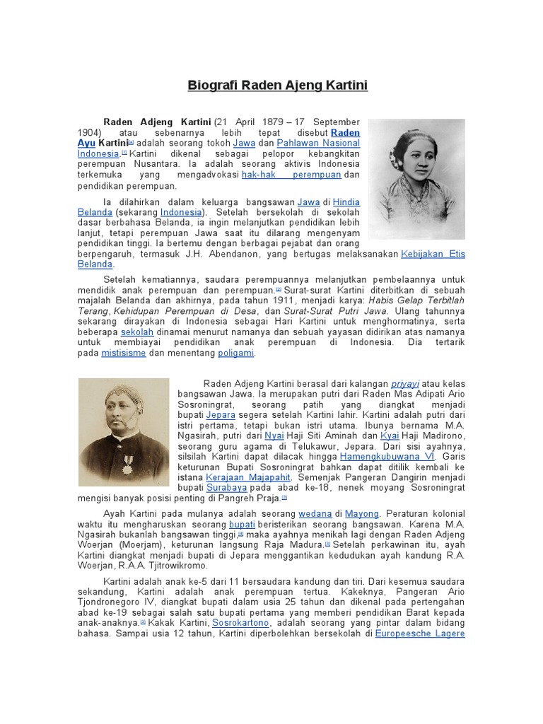 Biografi Raden Ajeng Kartini Pdf