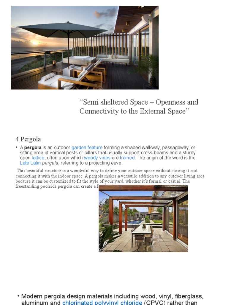 Semi Sheltered Space - Openness and Connectivity To The External Space ...