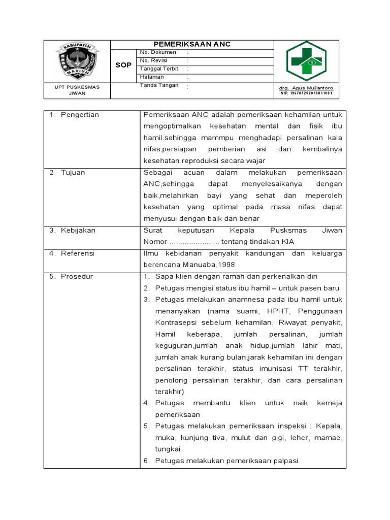 Pemeriksaan Anc | PDF