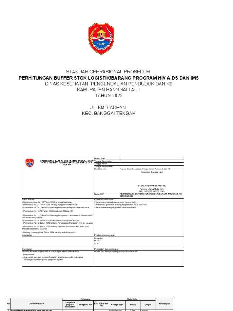 BUFFER STOCK CALCULATION PROCEDURES FOR HIV AIDS AND IMS PROGRAM LOGISTICS/GOODS | PDF