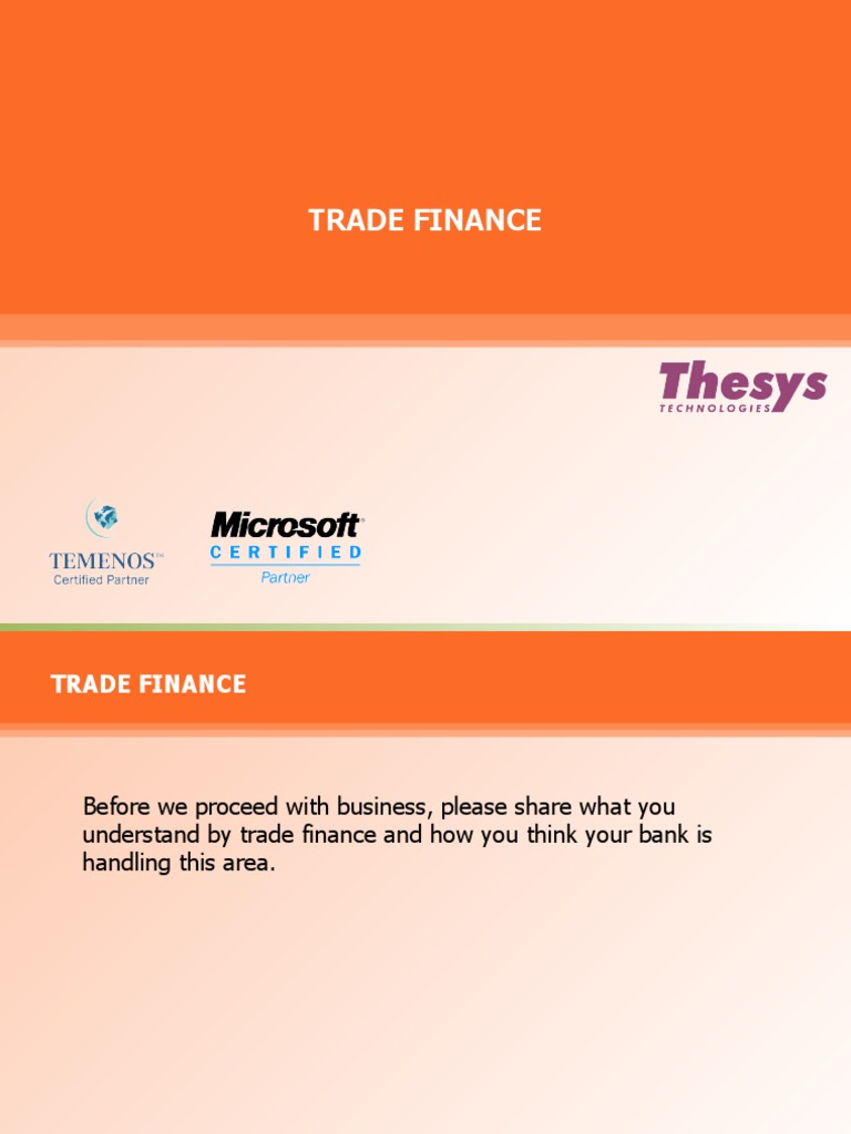 Trade Finance | PDF | Letter Of Credit | Banking