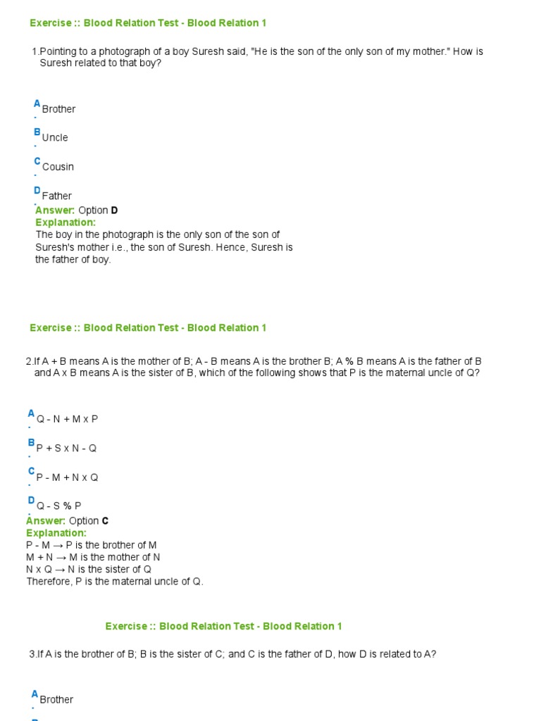 MCQ - IQ Test | PDF | Family | Human Development