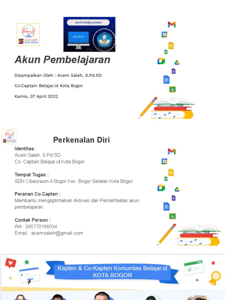Sosialisasi Akun Belajar - Id FT Tim ASR | PDF | Bisnis