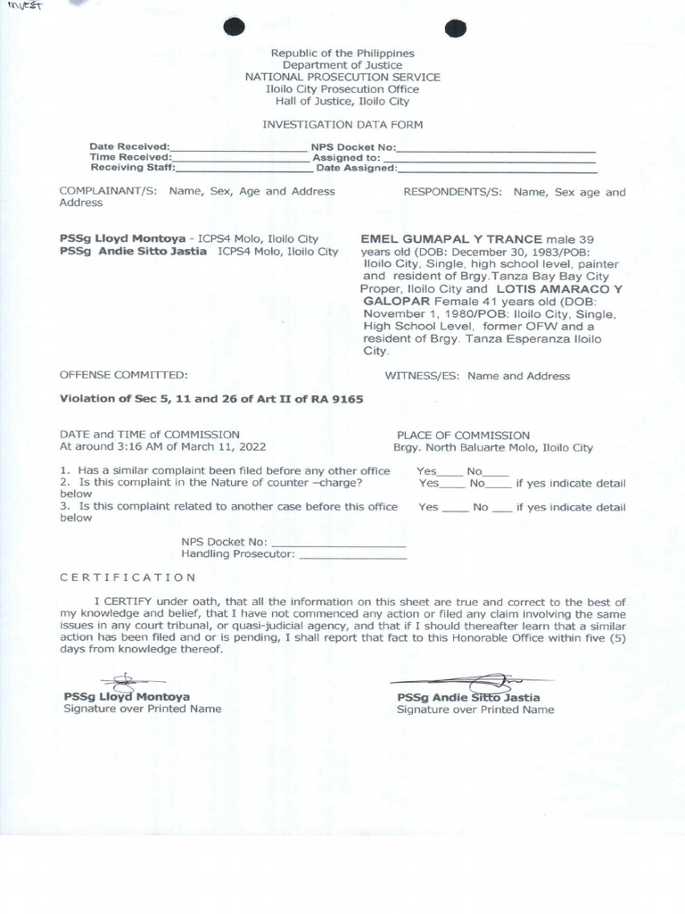 Ra 9165 March 12, 2022 | PDF