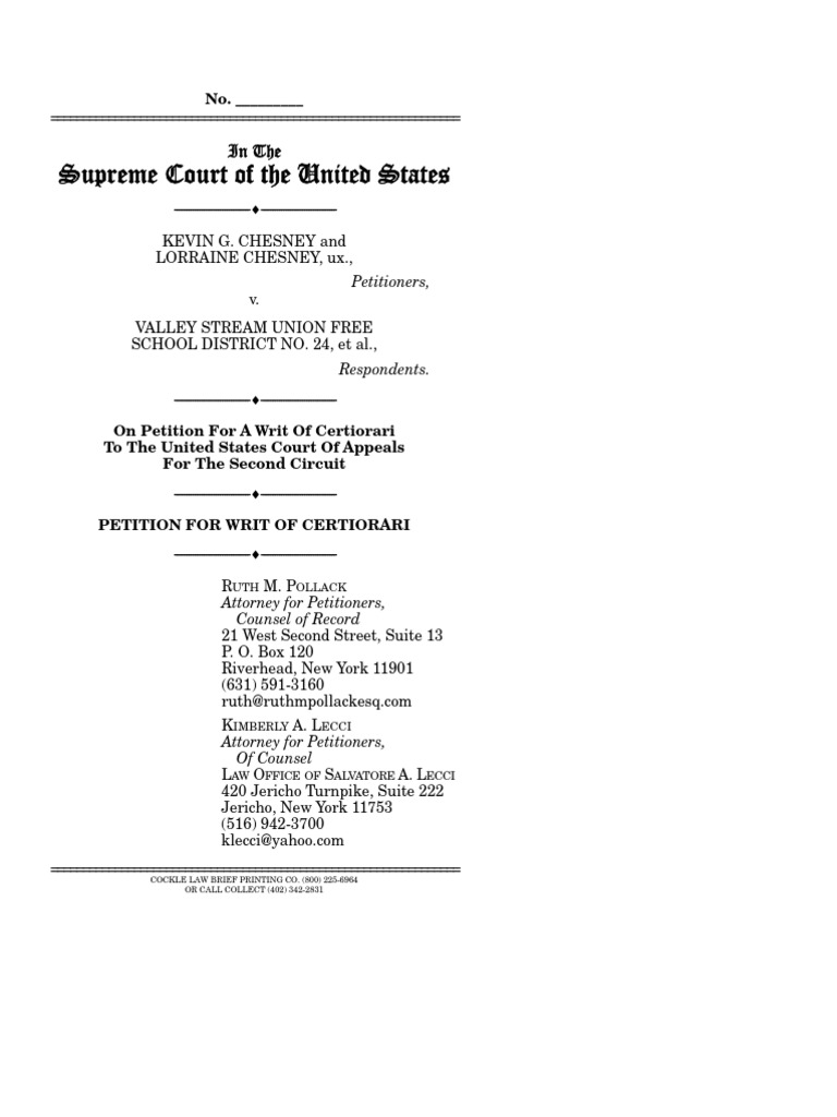 Ruth Pollack SCOTUS Petition For Certiorari On 2nd Circuit Court Fraud ...