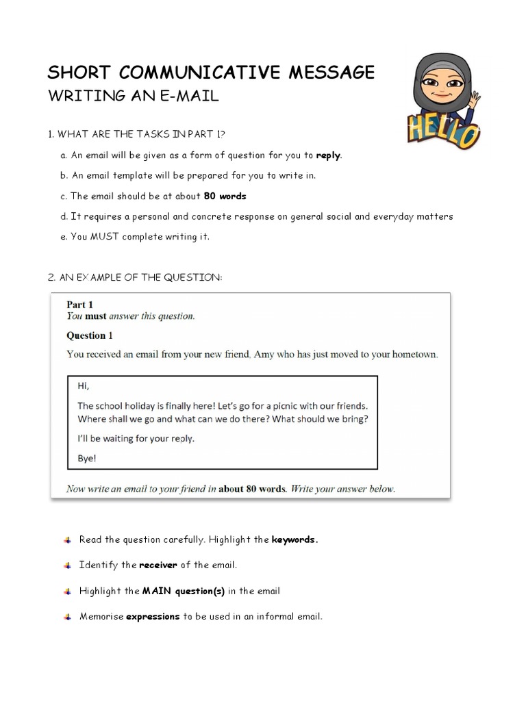 Short Communicative Message | PDF | Communication