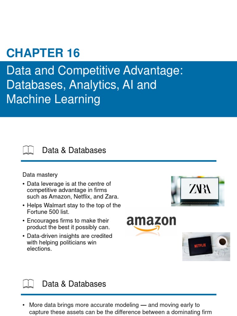 CH 16 Data and Competitive Advantage | PDF | Databases | Machine Learning