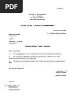 Barangay Certification to File Action | PDF | Social Science