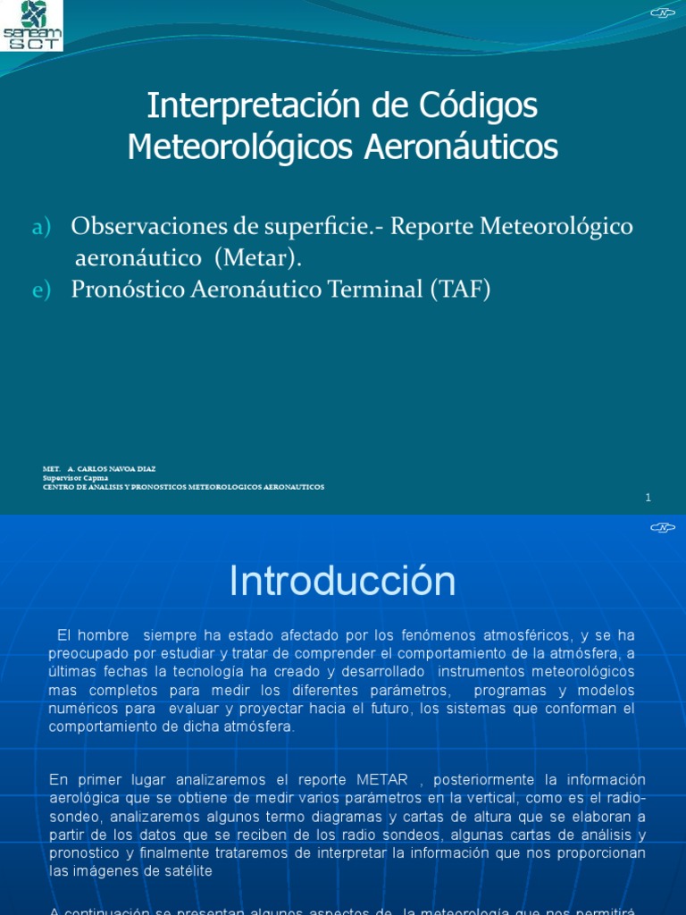 Interpretación de códigos meteorológicos aeronáuticos: Una guía para ...