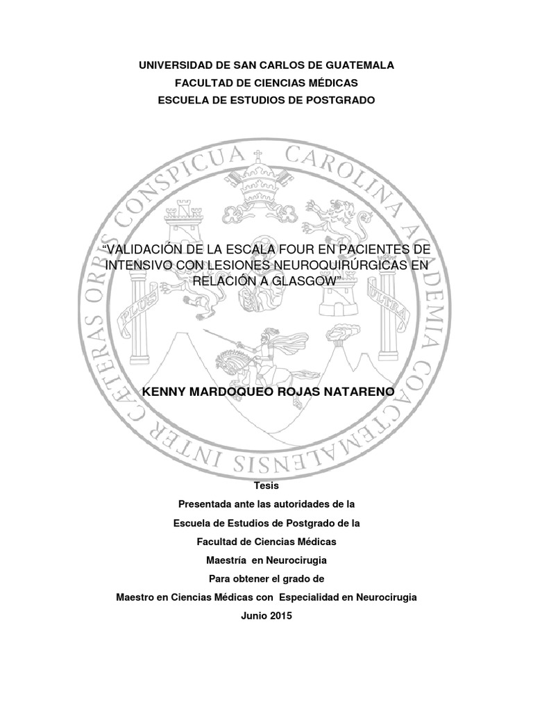 Escala de Four | PDF | Coma | Conciencia