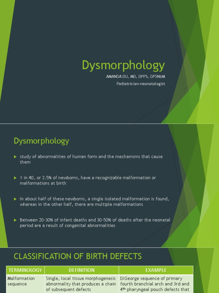 Dysmorphology: Amanda Du, MD, DPPS, DPSNBM Pediatrician-Neonatologist ...