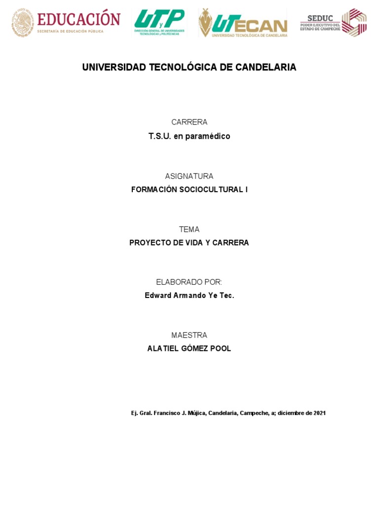 Proyecto de Vida: Edward Ye Tec | PDF | Amor